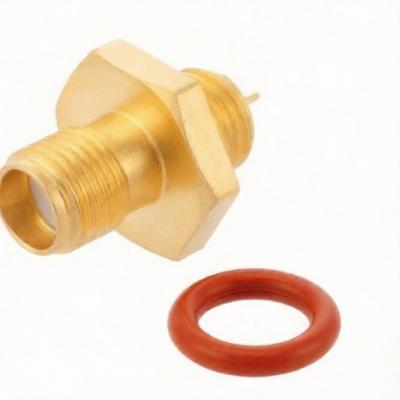 China L-com LCCN3204 SMA female connector featuring beryllium copper contact and hermetic seal for signal for sale