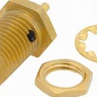 China 18 GHz SMA Female Bulkhead Connector L-com LCCN3126 with Stainless Steel Body and Gold Plated Contacts for sale