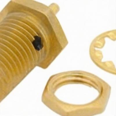 China 18 GHz SMA Female Bulkhead Connector L-com LCCN3126 with Stainless Steel Body and Gold Plated Contacts for sale