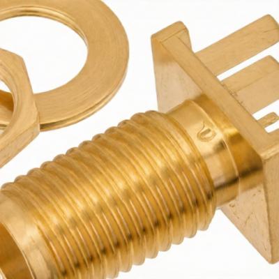 China Bulkhead mount SMA female connector L-com LCCN3160 designed for solder attachment and end launch PCB applications for sale