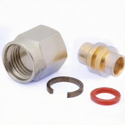 China Gold Plated Stainless Steel SMA Male Connector L-com LCCN3119 Compatible with LC141TB LC141TBJ and RG402 Cables for sale