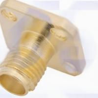China High Frequency SMA Female Connector L-com LCCN3137 with Stainless Steel Body and 4 Hole Flange Mount for sale