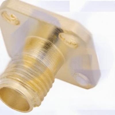 China High Frequency SMA Female Connector L-com LCCN3137 with Stainless Steel Body and 4 Hole Flange Mount for sale