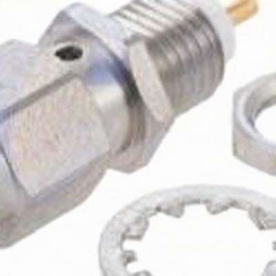 China Versatile SMA male bulkhead mount connector L-com LCCN3141 designed for microwave and data communication systems for sale