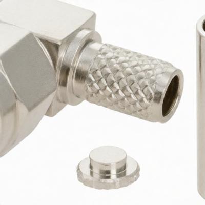 China Durable brass SMA male right angle connector L-com LCCN3115 for RG55 RG142 RG223 RG400 coaxial cables for sale