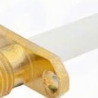 China SMA Female Connector L-com LCCN3135 18 GHz Frequency Range with 2 Hole Flange Mount and Gold Plated Contacts for sale