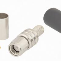 China SMA Male Connector Crimp Solder Attachment for LMR 240 Series Cables L-com TC-240-SM-SS-X-LC RF Applications for sale