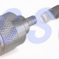 China Durable 5/8-24NEF-2B Connector L-com AUM-1700 UFL Male Crimp Type with Gold Finish Brass Center Contacts for sale