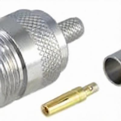 China Type N Str Crimp Jack Connector L-com ANF-1202 with Frequency Range 0 to 6 GHz and VSWR Less Than 1.50 for sale