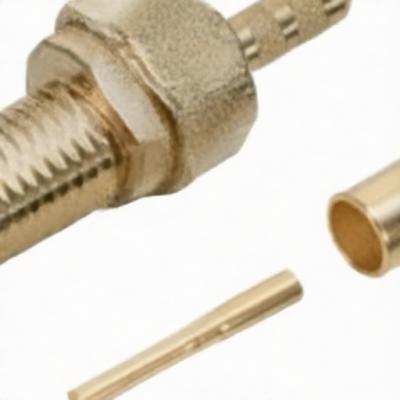 China 50 Ohm Impedance SMA Female Bulkhead Connector for RG174 Cable L-com BAC06A Coaxial Connector for sale