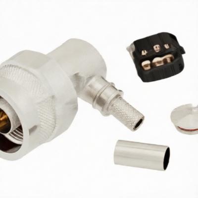 China N Male Right Angle Connector for LMR 195 Series Coaxial Cables Crimp Solder L com TC 195 NMH RA D LC for sale