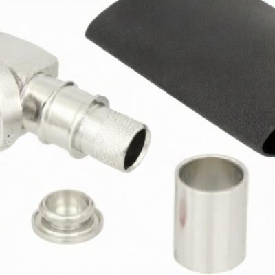 China Compact and N Male Right Angle Connector L-com TC-400-NMH-RA-D-LC for Solder Attachment to LMR-400 Cables for sale