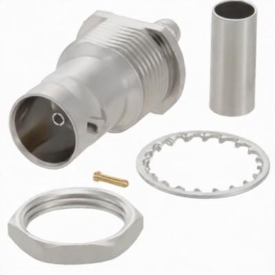 China Crimp Type Coaxial Connector L-com V7C00015 BNC Jack 75 Ohm Impedance 0 to 12 GHz Frequency Range for sale