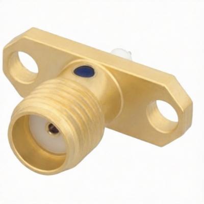 China SMA female connector L-com LCCN3190 with 50 ohms impedance and gold plated beryllium copper contact for sale