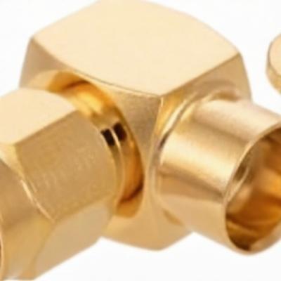 China 12.4 GHz SMA male right angle connector L-com LCCN3216 designed for industrial and test applications for sale