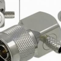 China N Male Crimp Right Angle Connector L com ANM 1516 Designed for 5 8 24 UNEF 2B Cable Ferrule Crimping for sale