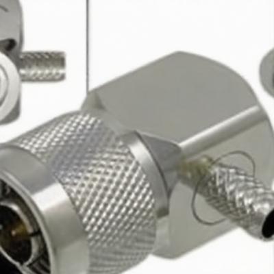 China N Male Crimp Right Angle Connector L com ANM 1516 Designed for 5 8 24 UNEF 2B Cable Ferrule Crimping for sale