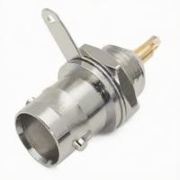 China Panel Mount BNC Jack Receptacle L-com BAC70A with Gold Plated Phosphor Bronze Contact and Brass Body for sale