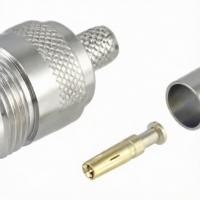 China High durability L-com ANF-1508 straight female crimp connector compatible with LMR240 cable and 0 to 6 GHz frequency for sale