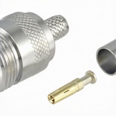 China High durability L-com ANF-1508 straight female crimp connector compatible with LMR240 cable and 0 to 6 GHz frequency for sale