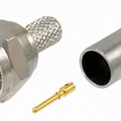 China L com AFM 1700 F type male connector featuring low insertion loss and gold plated brass center pin for sale
