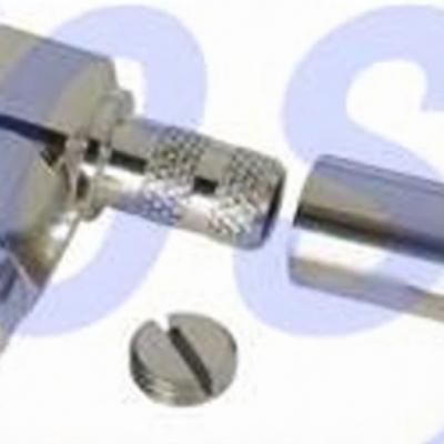China Gold Plated Center Pin SMA Right Angle Crimp Plug L-com BAC02 for RG58 Cable Assemblies for sale