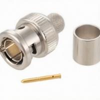 China L com LCCN3095 12Gbps 75 Ohm BNC connector designed for crimp solder attachment to RG6 Belden cables for sale