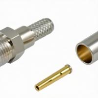 China Durable FME Jack Connector Crimp Termination with RG58 LMR195 Coaxial Cable L-com AFMEJ-1700 Nickel Plated Brass Body for sale