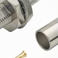 China SMA Panel Mount Crimp Jack for RG58 Cable Featuring L-com BAC04 Brass Nickel Plated Body and Gold Pin for sale
