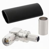 China SMA Male Right Angle Connector L-com EZ-240-SM-RA-X-LC for Crimp Attachment on LMR-240 Coaxial Cables for sale