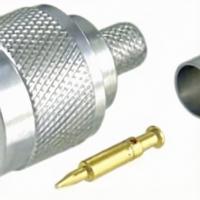 China High voltage L-com ANM-1A18 N male crimp coaxial connector RG6 cable brass body nickel plating gold plated contact for sale