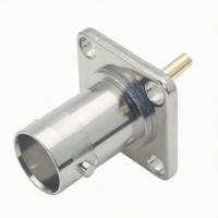 China Solder Cup Terminal L-com BAC260 Receptacle BNC F Panel Mount 50 Ohm Brass Body Nickel Plated Finish for sale