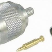 China L-com ANM-1202 N Male Crimp Connector Featuring Brass Body Nickel Finish and Gold Plated Center Pin for sale