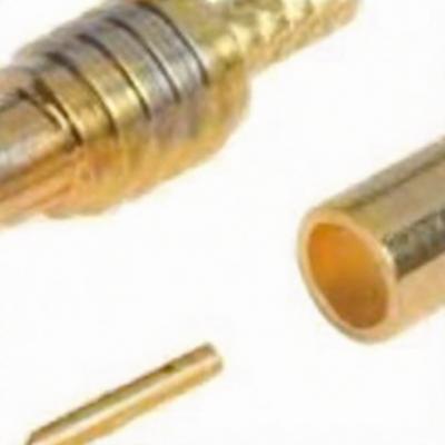 China MCX Straight Plug Crimp Coaxial Connector L-com BAC507 Gold Plated Brass Body PTFE Insulator Compatible with RG174 RG316 for sale