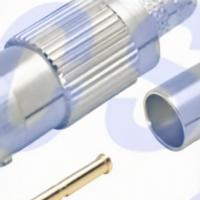 China Nickel plated brass BNC jack connector L-com BAC908-59 compatible with RG59 RG62 coaxial cable types for sale