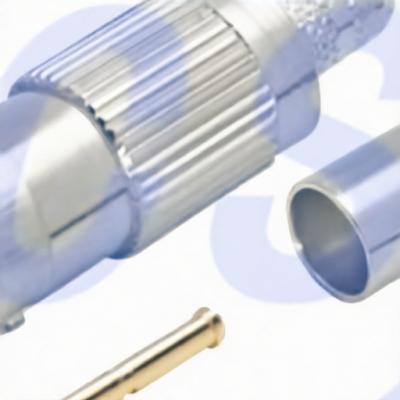 China Nickel plated brass BNC jack connector L-com BAC908-59 compatible with RG59 RG62 coaxial cable types for sale