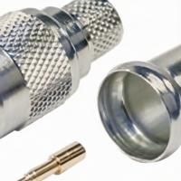 China RG213 Coaxial Cable Ferrule Pin Body with Brass Nickel Plated Body and Gold Plated Pin L-com BAC504 for sale