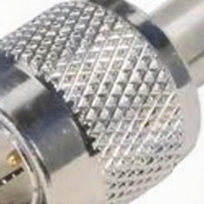China TNC Male Coaxial Connector Compatible with RG59 Cable Featuring Solid Center Conductor L-com BAC893-59 for sale
