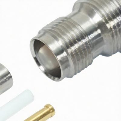 China Coaxial Connector L-com BAC528 TNC Female Bulkhead with Waterproof Seal and Brass Construction RG174 for sale