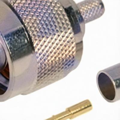 China RG58 Cable Connector N Male Crimp L-com BAC519 Frequency Range 0 to 11GHz Voltage Rating 1000 V rms for sale
