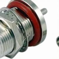 China Nickel Plated Brass N Female Bulkhead Crimp Connector L com ANF 3102 Designed for LMR100 Coaxial Cable for sale