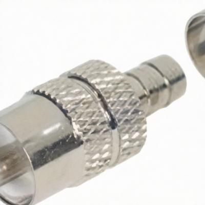 China Durable RCA Male Connector L-com BAC700-59 Nickel Plated Brass for RG59 Coaxial Cable Applications for sale