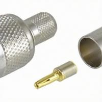 China Durable coaxial cable RP TNC plug crimp connector L com ARTP 1312 with brass gold and nickel plating for sale