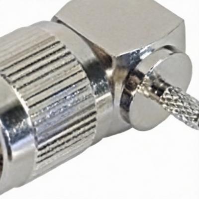 China 50 Ohm TNC Male Right Angle Connector L-com BAC537 Compatible with RG174U Coaxial Cable Applications for sale