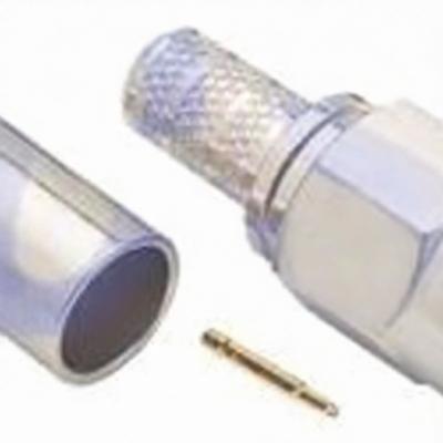 China SMA Crimp Plug RG58 Cable Connector Featuring L-com BAC03 with Gold Plated Pin and PTFE Insulator for sale