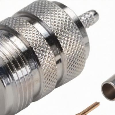 China N Type Female Connector RG174 Crimp Termination 50 Ohm 0 to 6 GHz L-com BAC527 Durable Cable Retention for sale