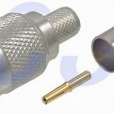 China Coaxial Connector RP TNC Plug for RG6 Cable Brass Nickel Plate Gold Center Pin L com ARTP 1A10 Series for sale