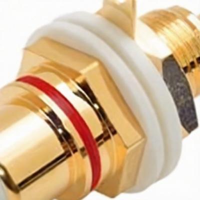 China Durable RCA Receptacle with Gold Plated Body and Grounding Lug L-com BAC440 50 Ohm Coaxial Connector for sale