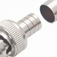 China Gold Plated Pin BNC Connector for RG59 Cable Featuring L-com BAC030 Brass and Nickel Finish for sale
