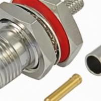 China L com ARTJ 3100 RP TNC Jack Bulkhead Crimp Connector Featuring Brass Gold Center Pin and Nickel Body for sale